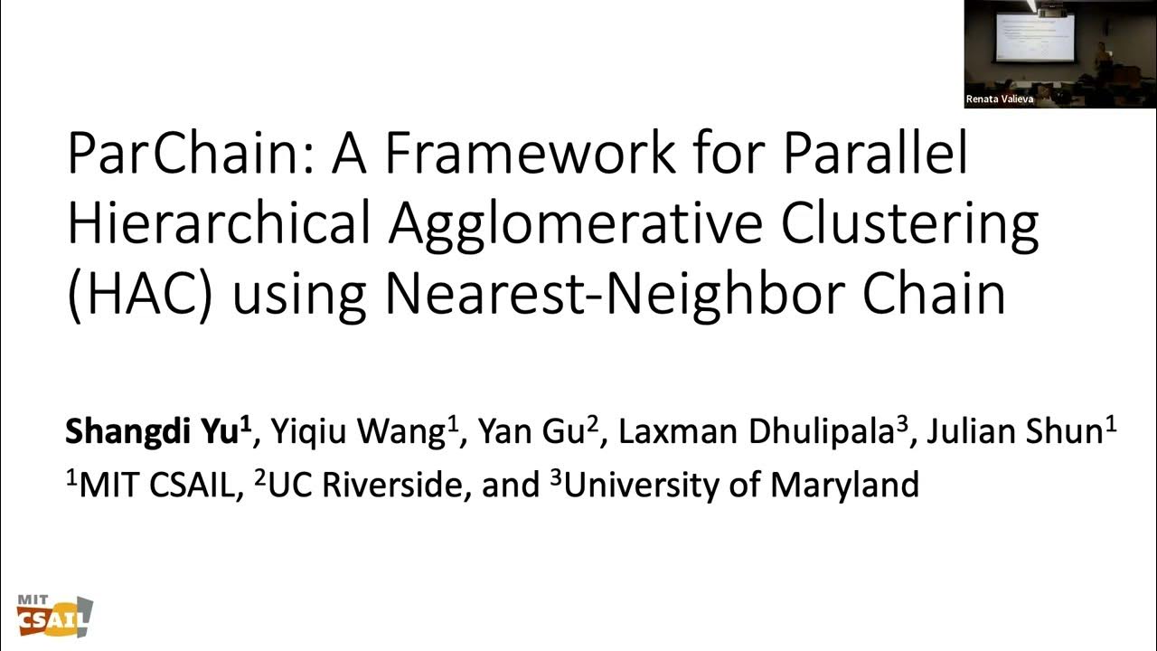 Shangdi Yu: Framework for Parallel Hierarchical Agglomerative Clustering - YouTube