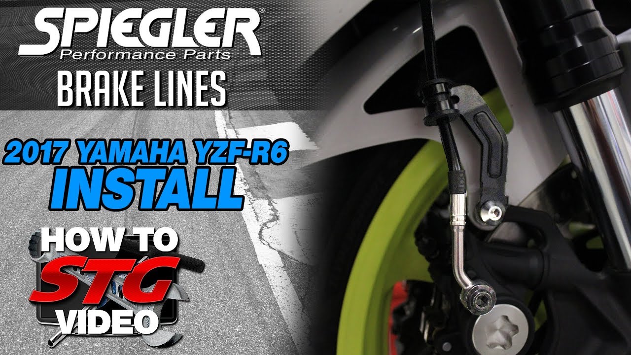 2017-2018 Yamaha R6 Spiegler ABS Brake Line Kit Install ...