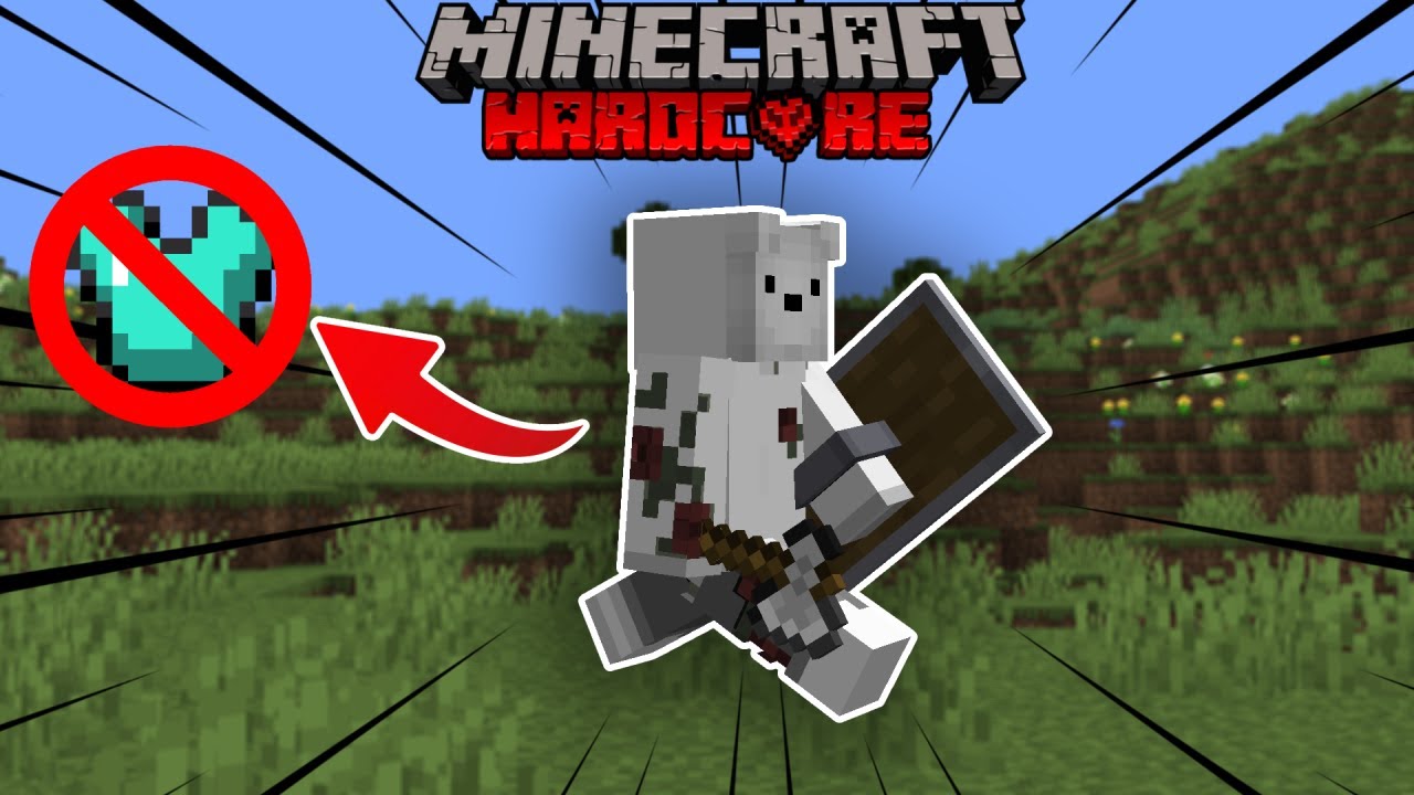 I beat Minecraft HARDCORE with NO ARMOR - YouTube