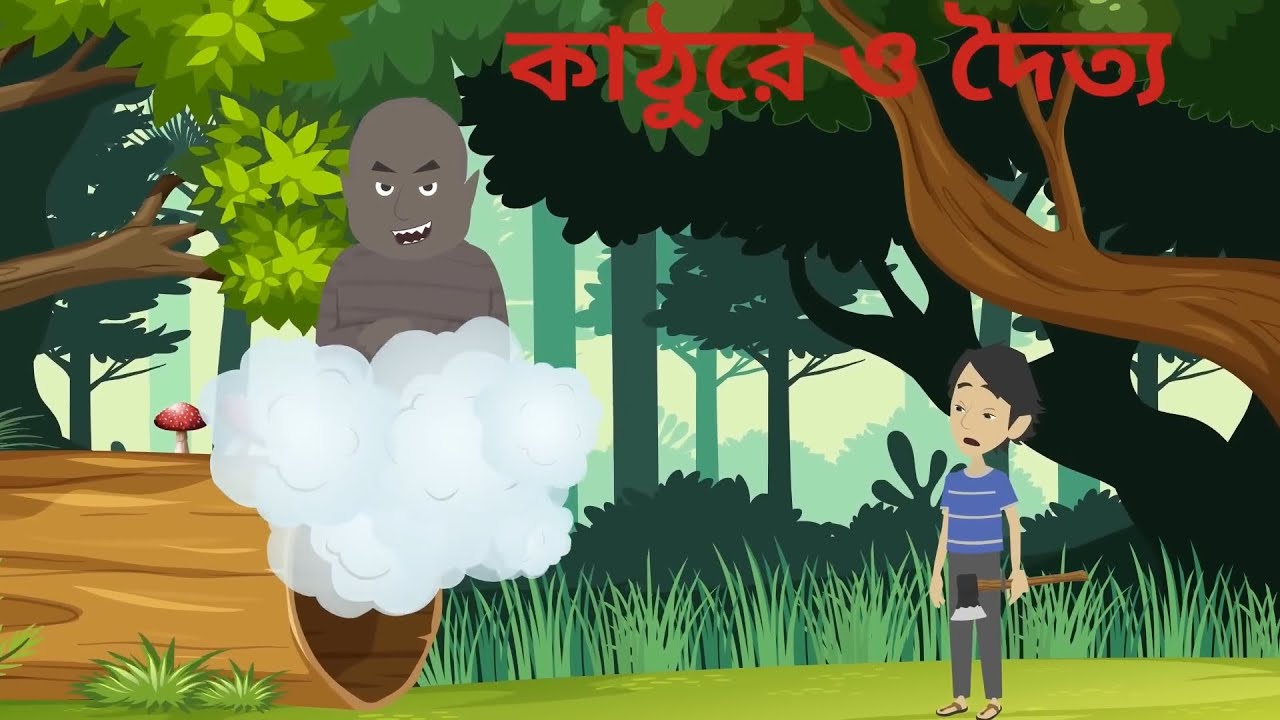 কাঠুরে ও দৈত্য Fairy Tales Story Bangla Cartoon AM Cartoon Mela - YouTube