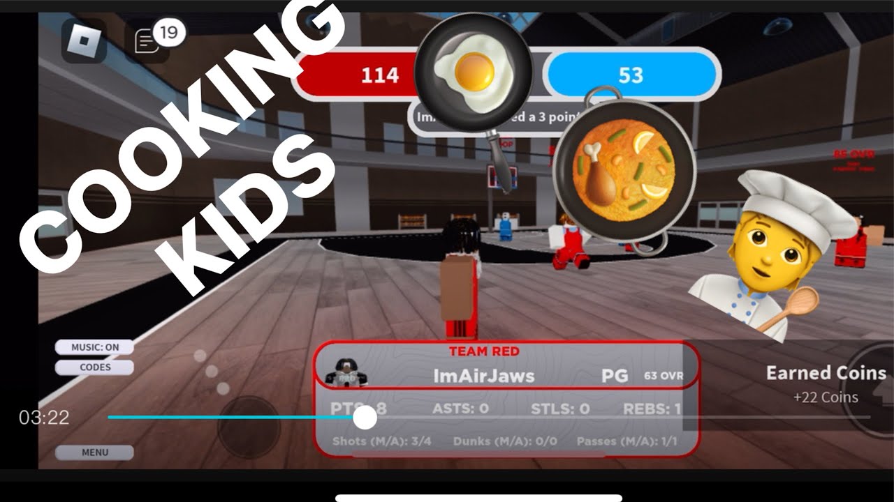 Cooking kids in simple basketball #roblox - YouTube