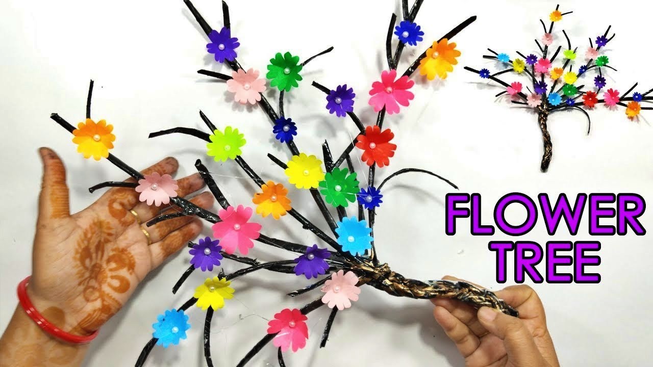 DIY Colorful Paper Leaf Tree | Multicolor Paper Leaf Tree | Easy Paper ...