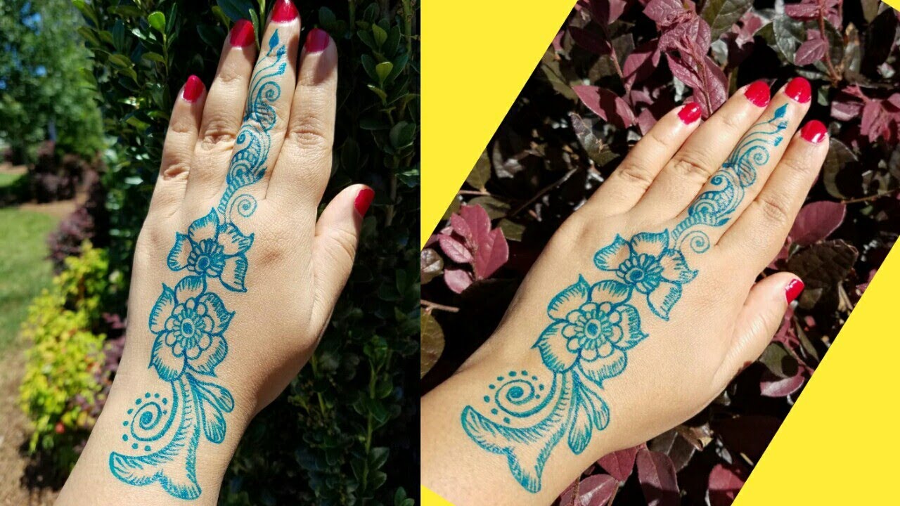 Color mehandi design|| Color henna design||Colour Mehndi Design ep.9 ...