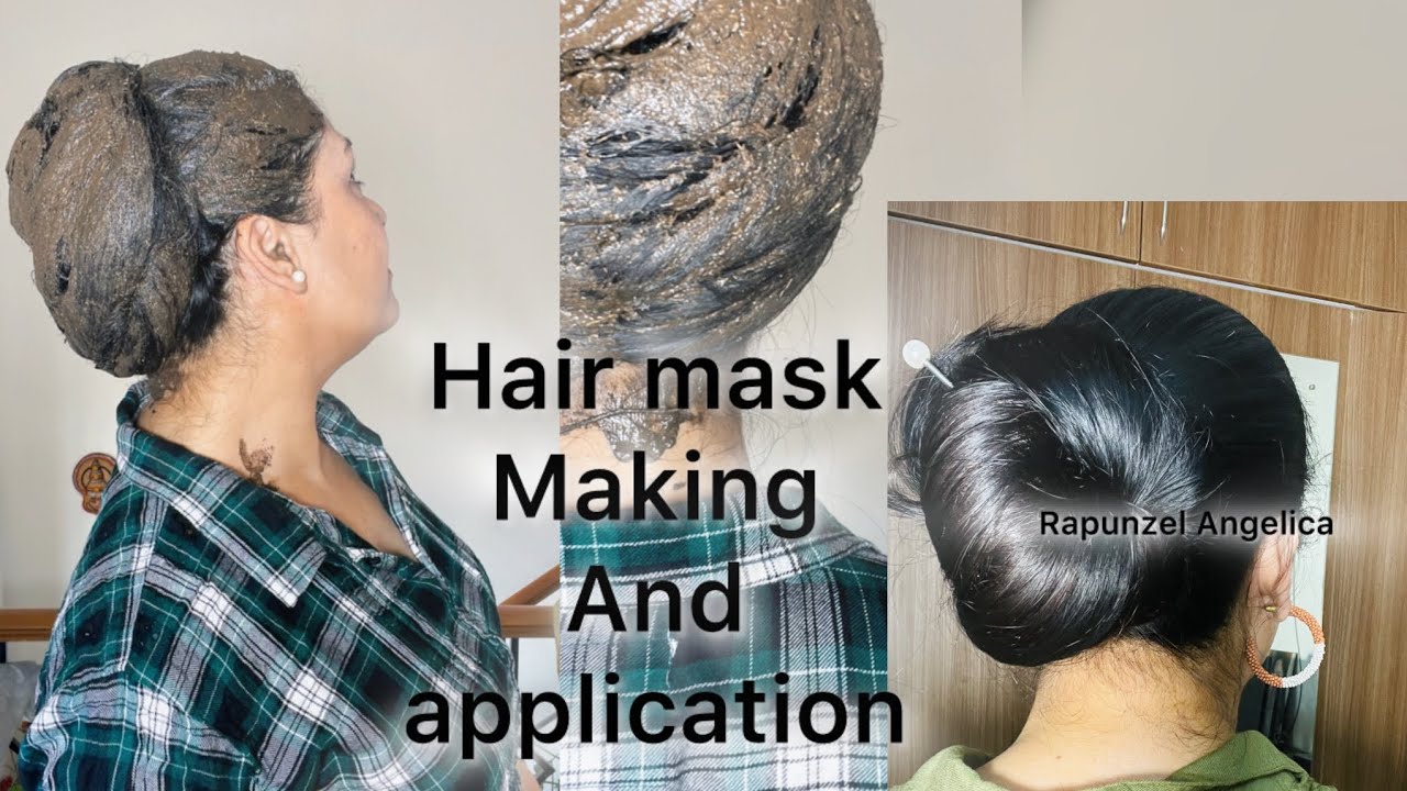 Homemade hair mask application (for healthy hair) - YouTube