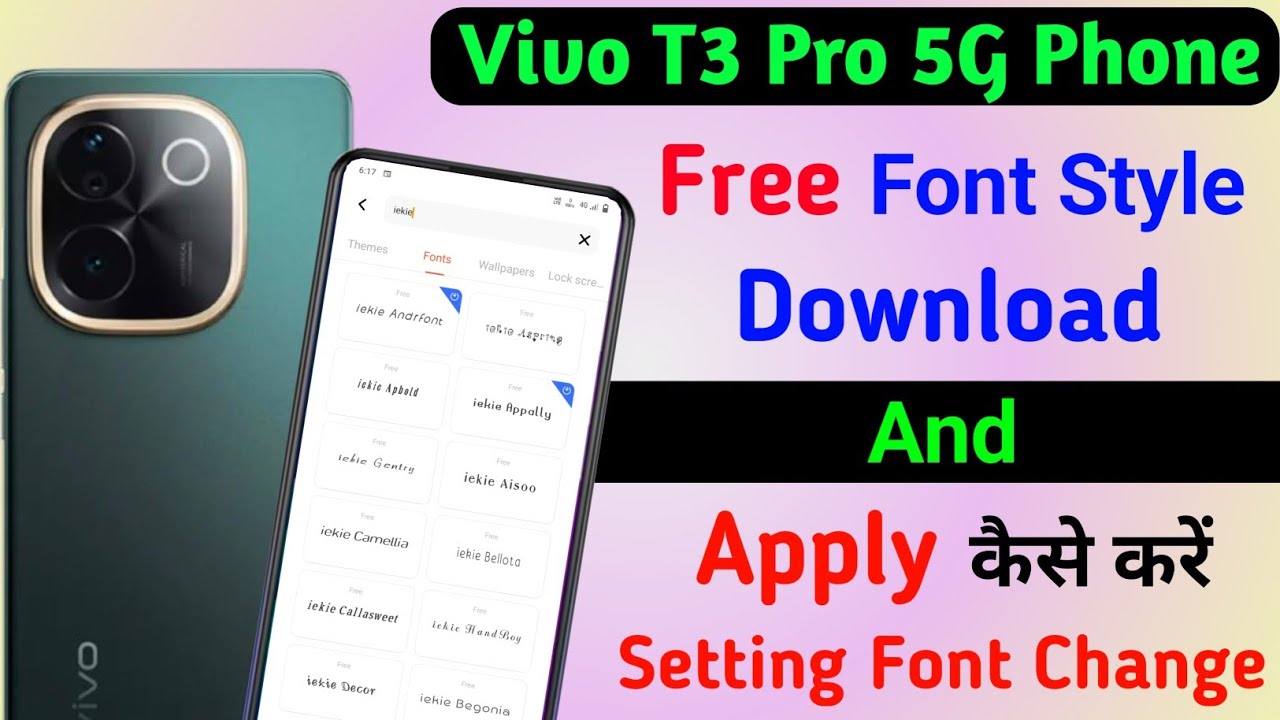 Vivo T3 Pro Free Font Style Download And Apply ll How To Change Font ...