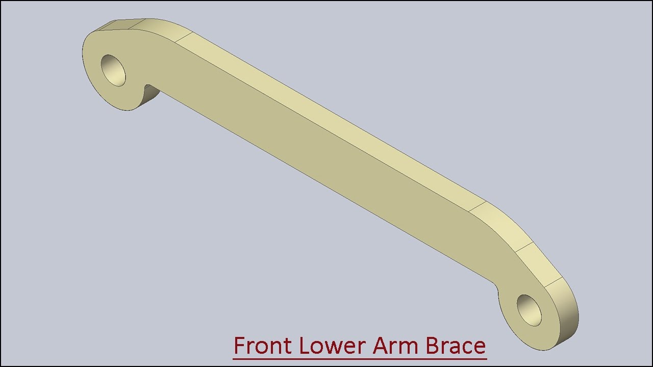 Front Lower Arm Brace (Solid Edge Tutorial) - YouTube