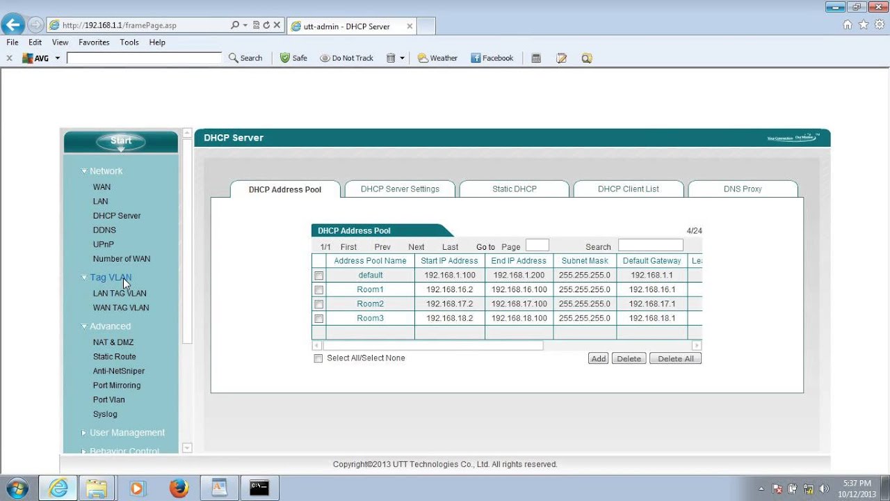 How to configure Tag VLAN on UTT router? - YouTube