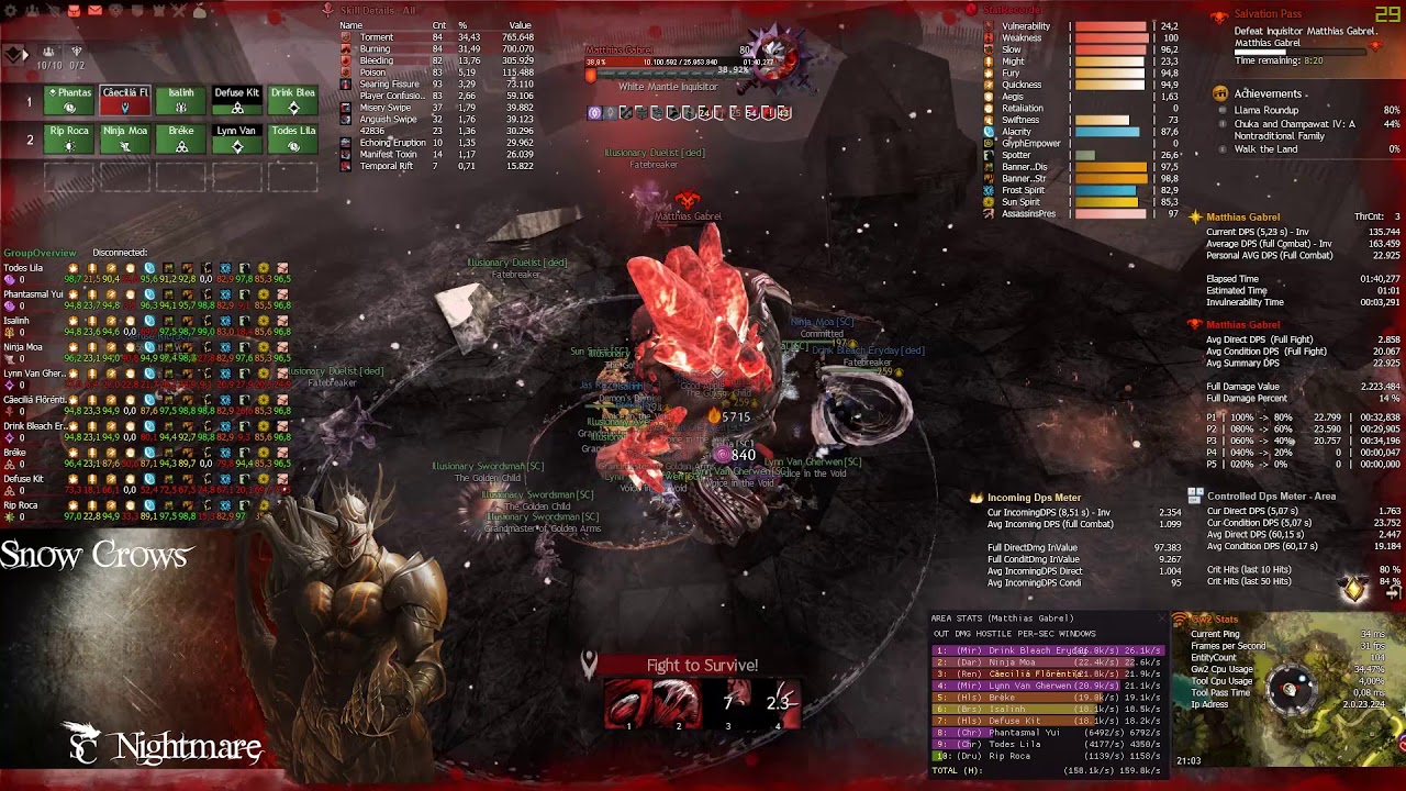 Snow Crows [SC] - Daily Matthias Kill 7:11 left Condi Ren Devastation PoV - YouTube