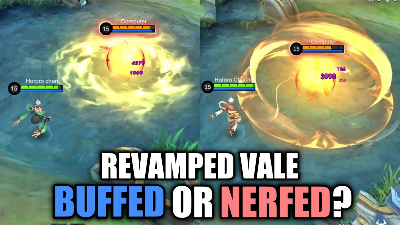 VALE REVAMPED IS BUFF OR NERF? | ORIG VS ADV DAMAGE COMPARISON - YouTube