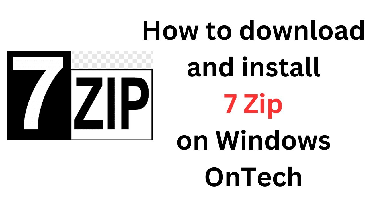Download and install 7 Zip on windows for free - YouTube