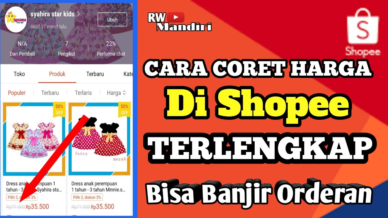 CARA BUAT DISKON TOKO HARGA CORET DI SHOPEE LEWAT PC TERBARU - YouTube