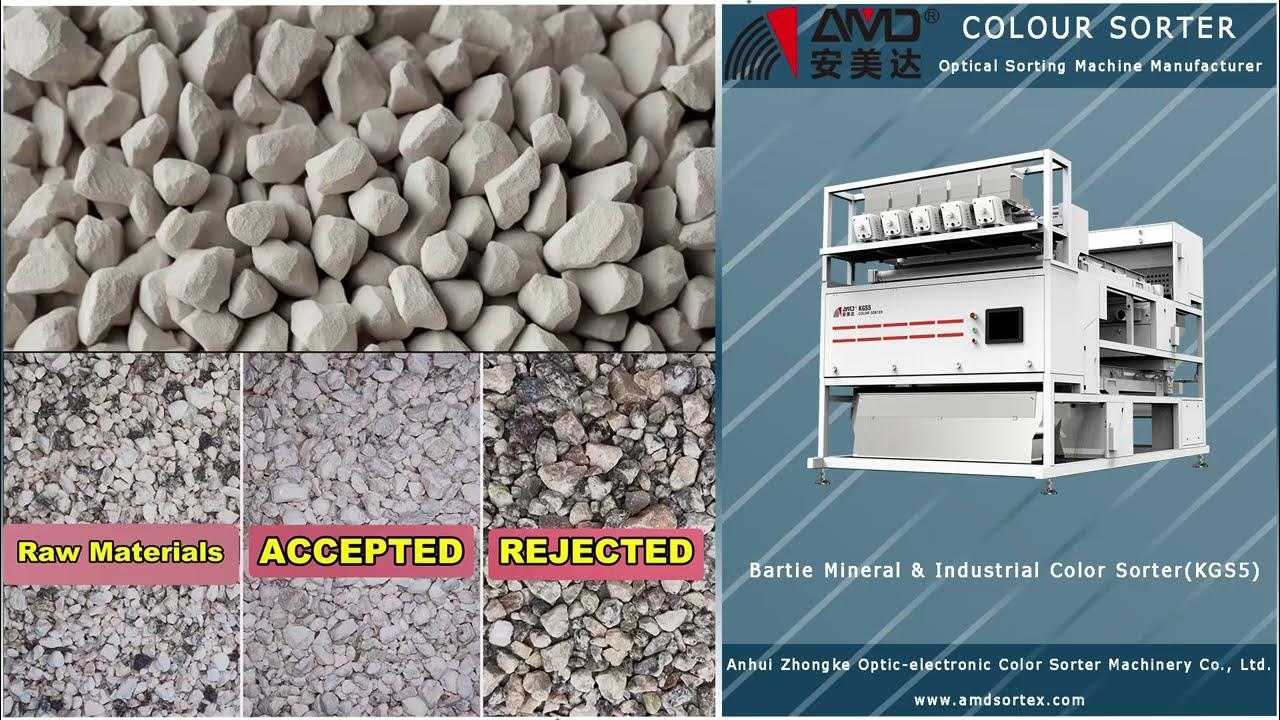 AMD Sortex(KGS5) Ore Mineral Color Sorter Machine Price for Barite/Baryte Particles Sorting ...