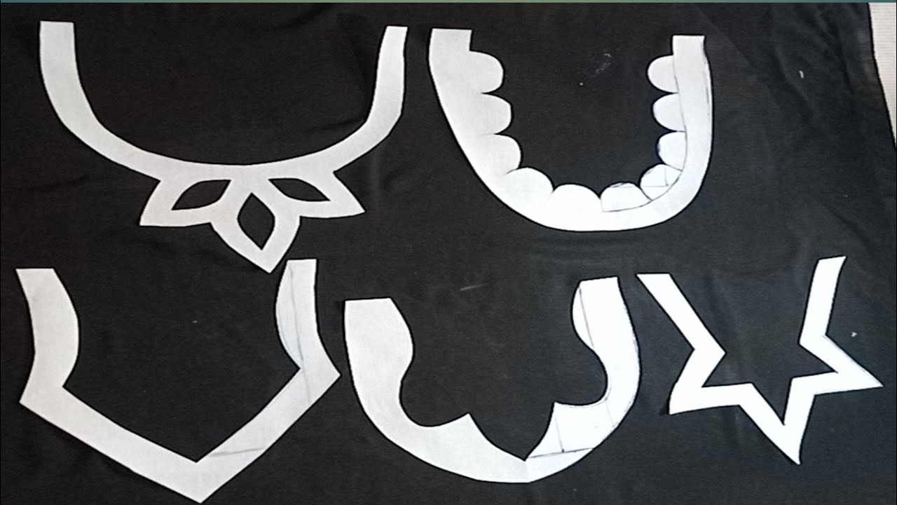 The art of neck cutting pattern and inspiration||how to cutting neck ...