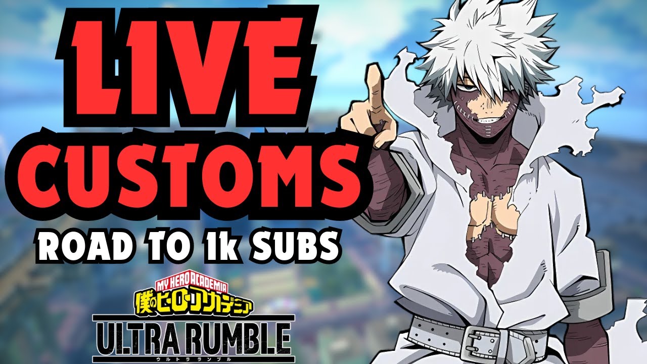🔴LIVE- CRAZY CUSTOMS in My Hero Ultra Rumble🔴 - YouTube