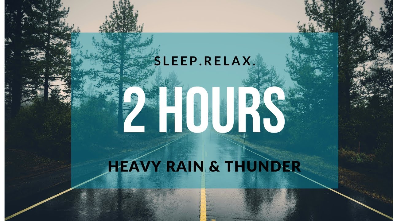 🌧️ Rain Sound outside with thunder sounds🌙 | For sleep, relaxation ...
