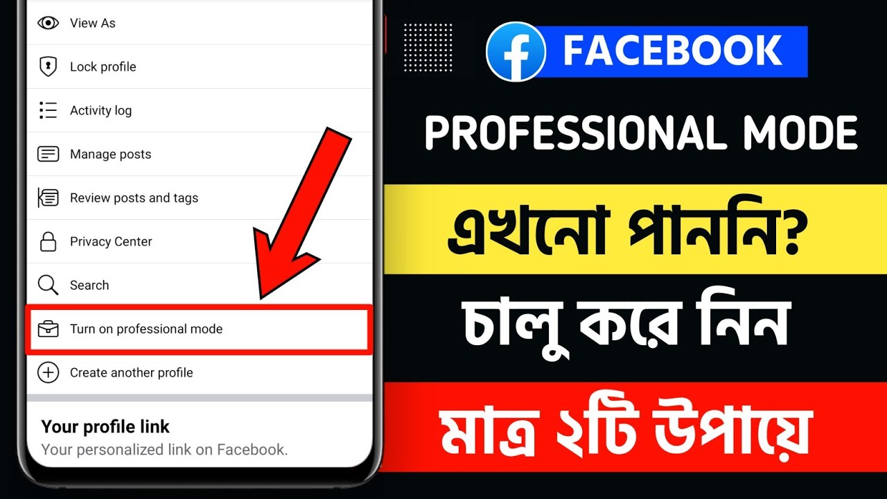 how to turn on facebook professional mode || facebook professional mode ...