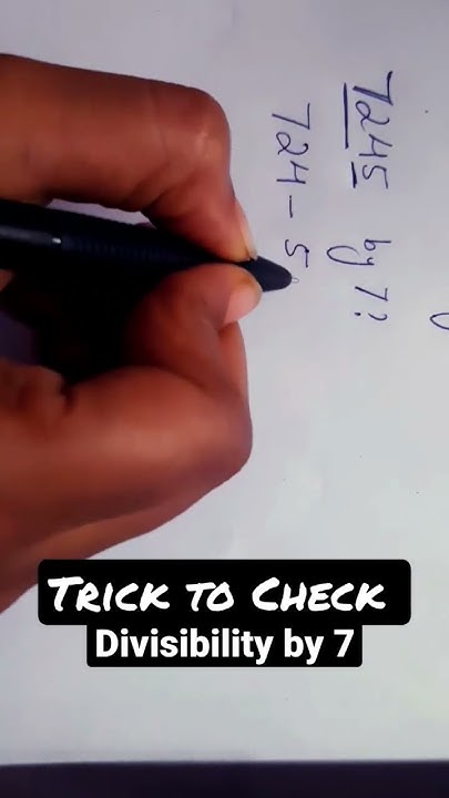 How to check divisibility by 7??@DAMSMath #tricks - YouTube