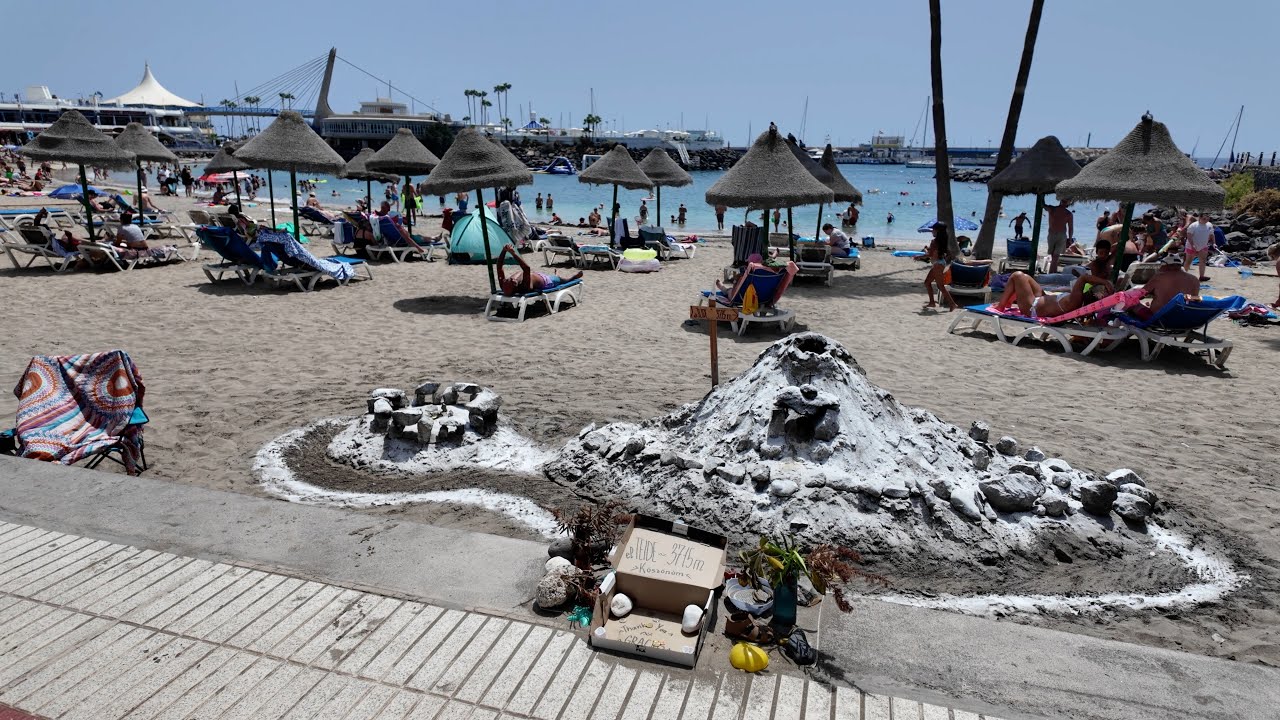 Tenerife - Playa Pinta In Costa Adeje Is Now Returning To Normal..Take A Look.... - YouTube