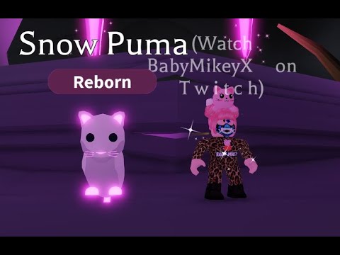 Roblox Adopt Me (Neon Series) Neon Snow Puma - YouTube