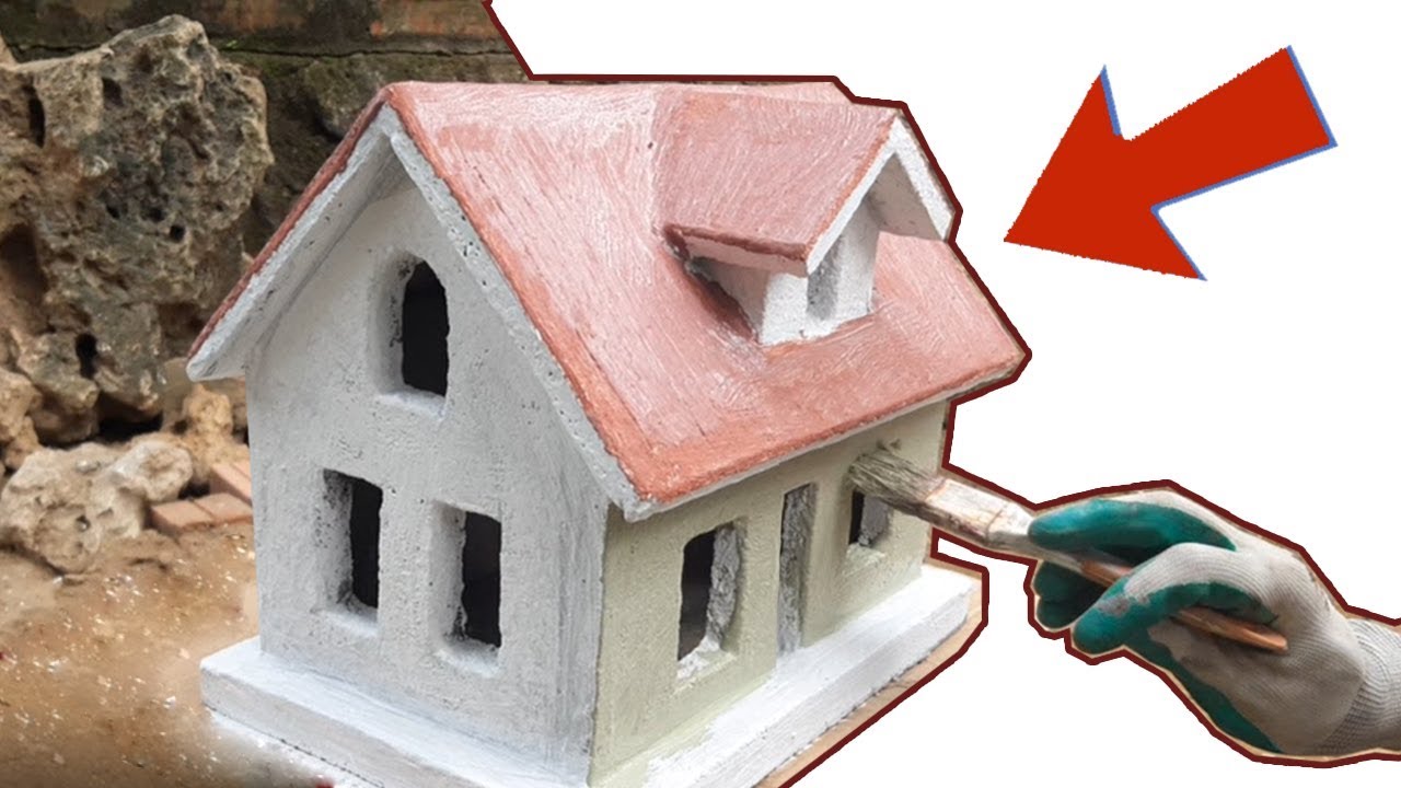 Ideas From Cement - How To Make A Beautiful Mini House - Diy House ...