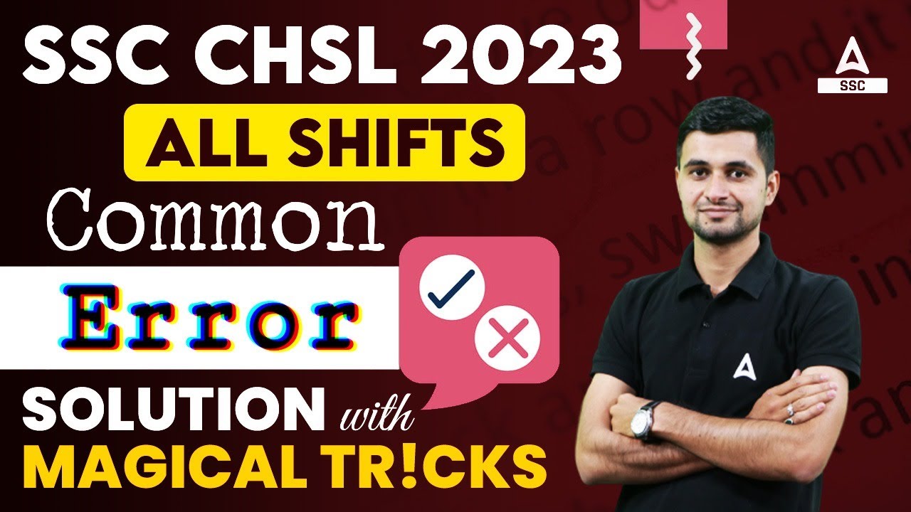 SSC CHSL 2023 | SSC CGL English Common Error Questions | English By Shanu Sir - YouTube