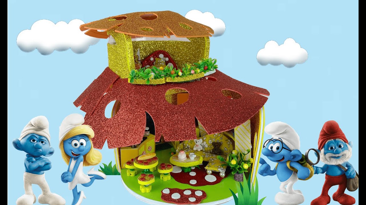 DIY Miniature Mushroom House | DIY Smurf House | Cocokid Corner - YouTube