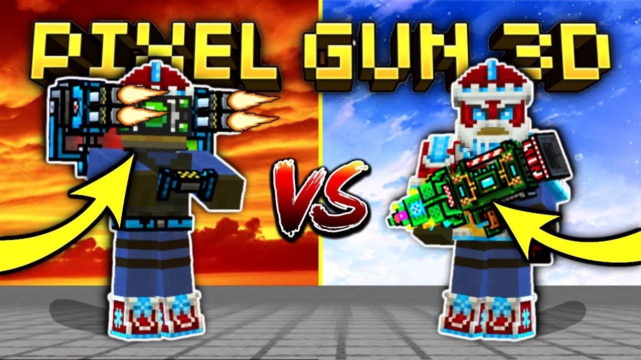ALL EXOSKELETONS VS. CYBER SANTA SET!! | Pixel Gun 3D [New Update ...