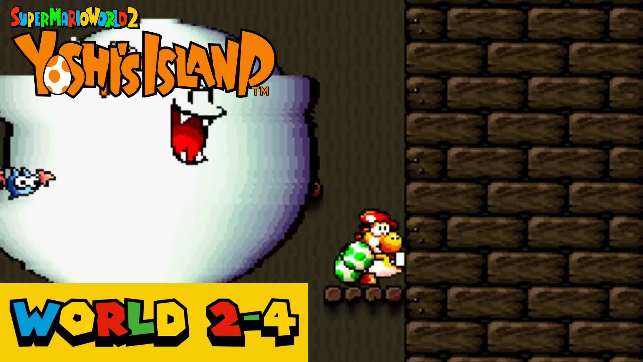 Super Mario World 2 - Yoshi's Island 2-4: Bigger Boo's Fort (100 Points ...
