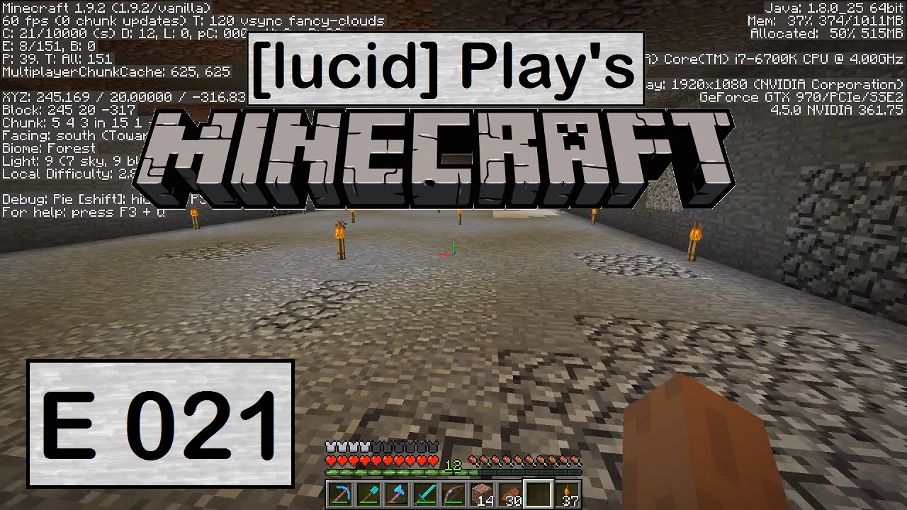 [lucid] Minecraft 1.9 - Episode 021: Digging & Chatting [60fps] - YouTube