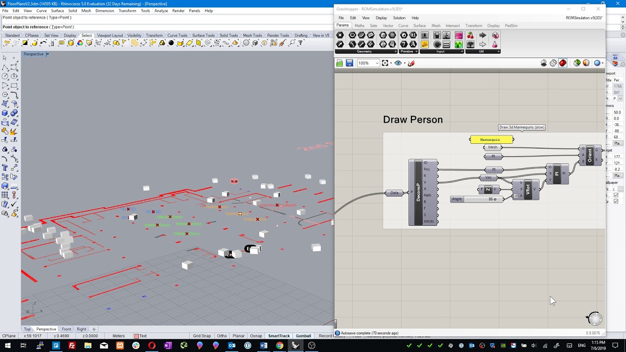 3D Pedsim Model - YouTube