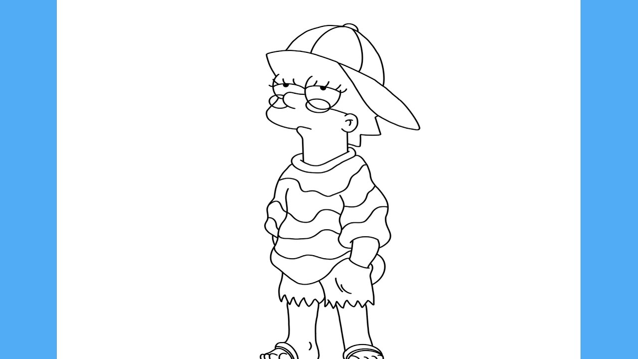 HOW TO DRAW COOL LISA SIMPSON - THE SIMPSONS - YouTube