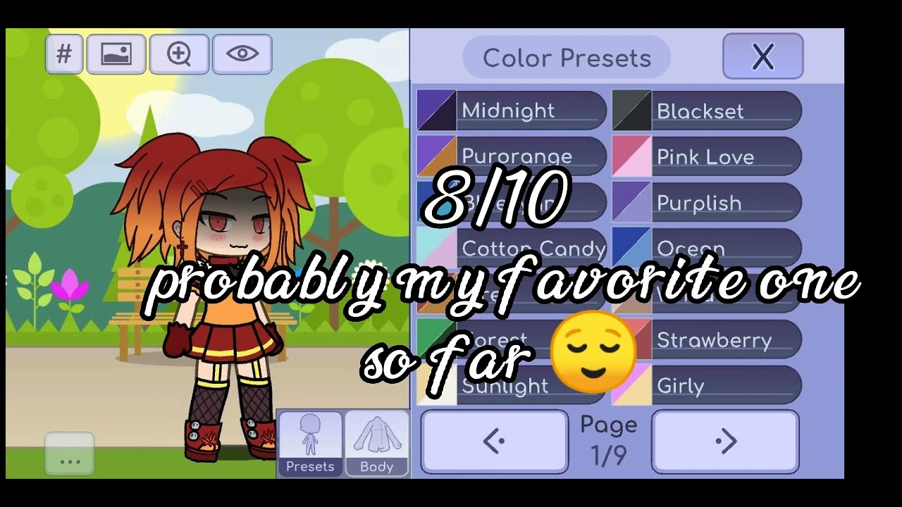 rating my oc in color presets part 1 😌 - YouTube