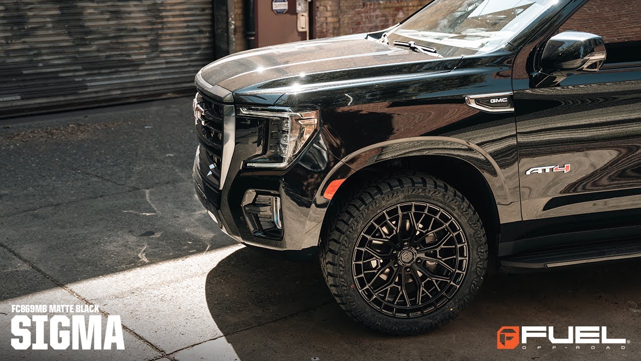 Fuel Sigma FC869 | 22x9.5 ET18 | Matte Black Gloss Black Lip | 2021 GMC ...