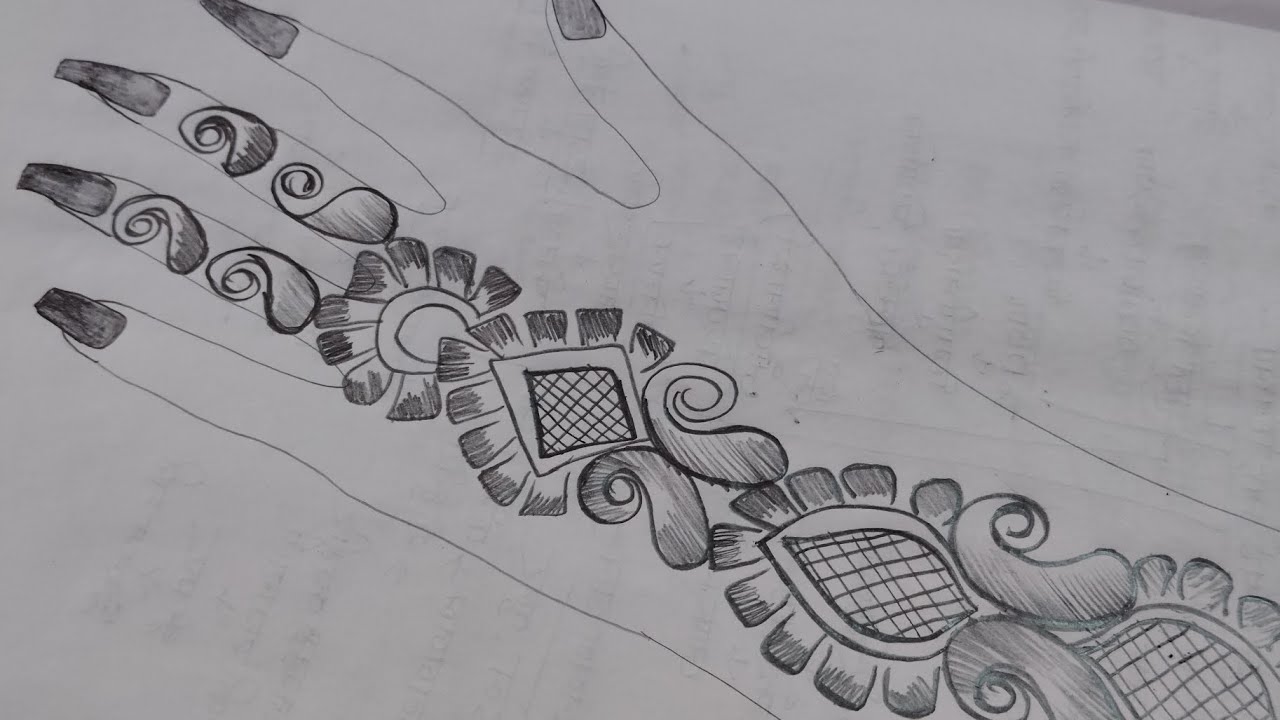 Latest pencil Shading Mehandi Designs ||Bridal Mehndi | Arabic Mehndi ...