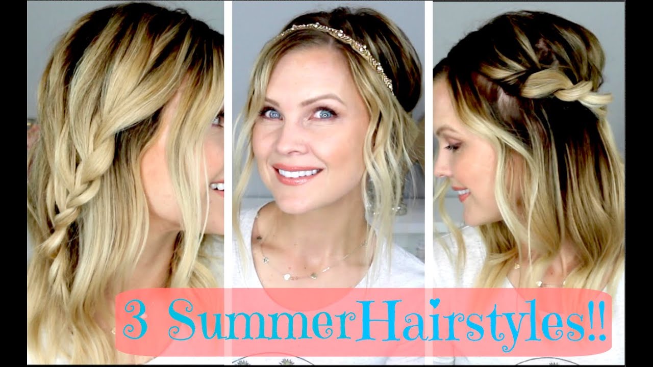 3 Summer Hairstyles!! - YouTube