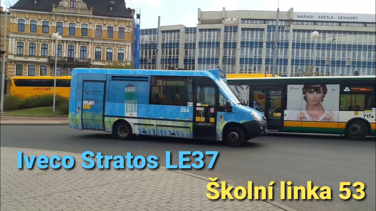 DPMLJ | Midibus Iveco Stratos LE37 a školní linka 53 - YouTube