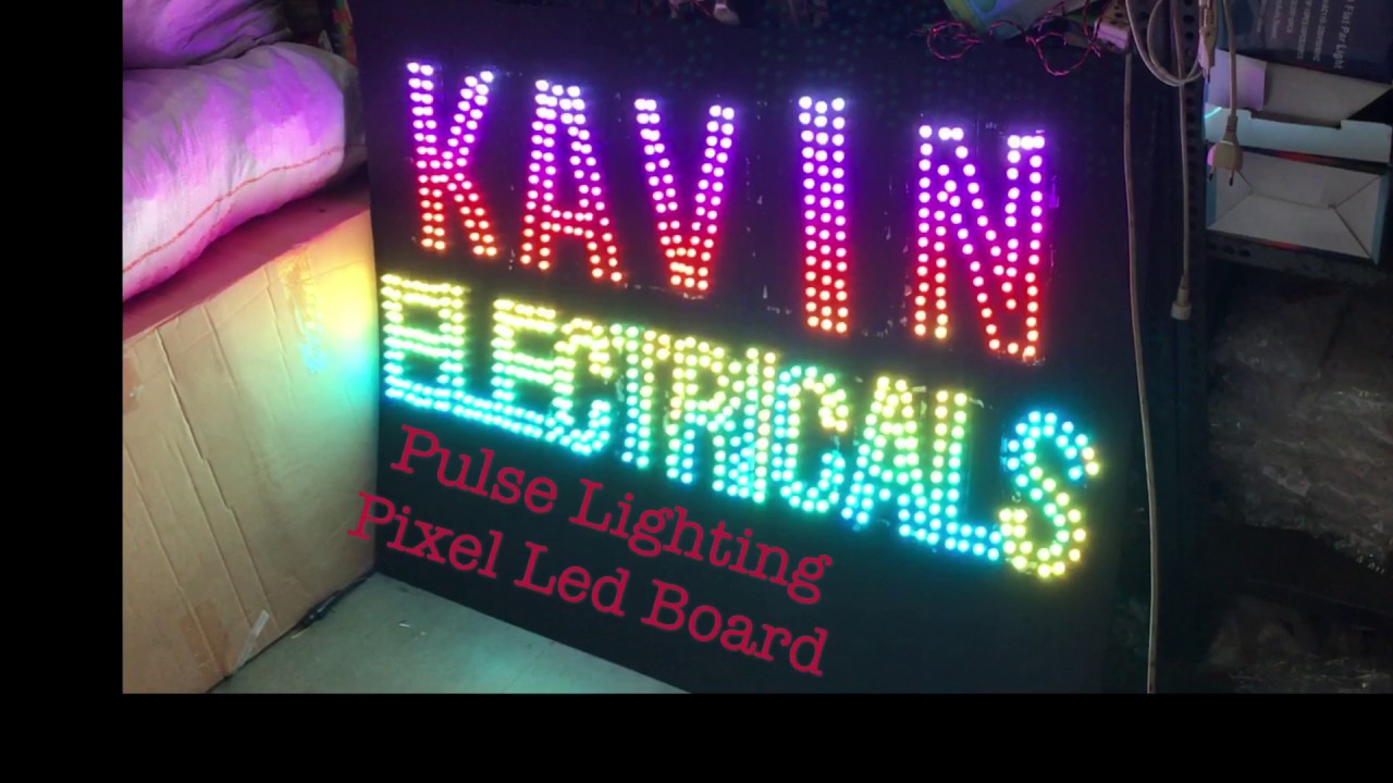 Pixel Led Sign Board - YouTube