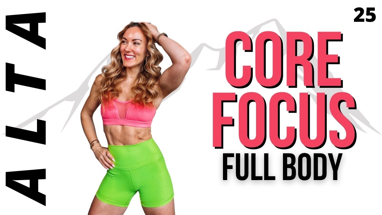 ⚡️ 30 Min CORE & ABS Focus Full Body Workout at Home With Dumbbells ...