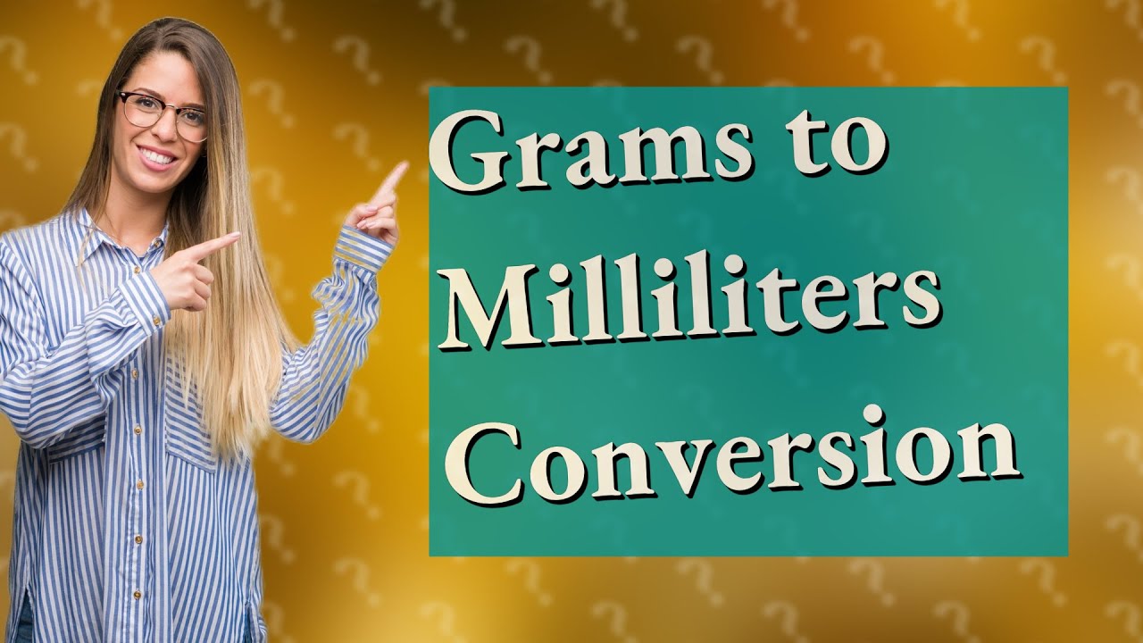 How do you convert grams to milliliters of milk? - YouTube