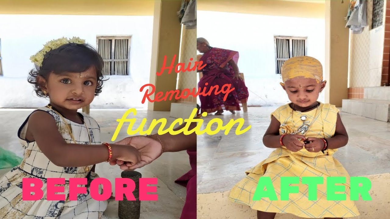 Cute baby hair removal function at temple | Village Traditional | Sri ...