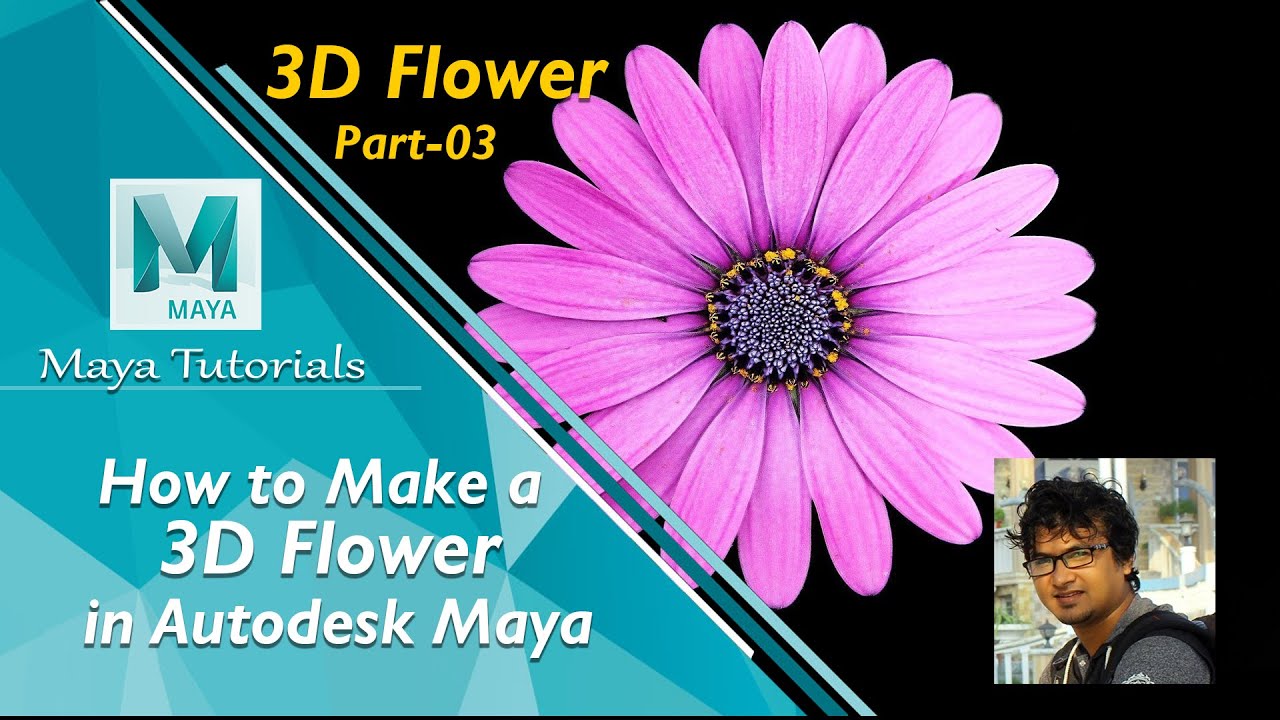 How to make a 3D Flower in Autodesk Maya- Part 03 - YouTube