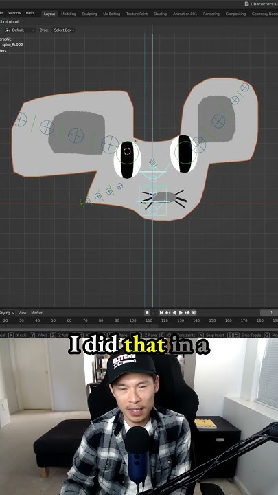 Fixing Vertex Groups to Ensure Proper Eye Animation - 3d game character in Blender - 3.2: Mouse ...