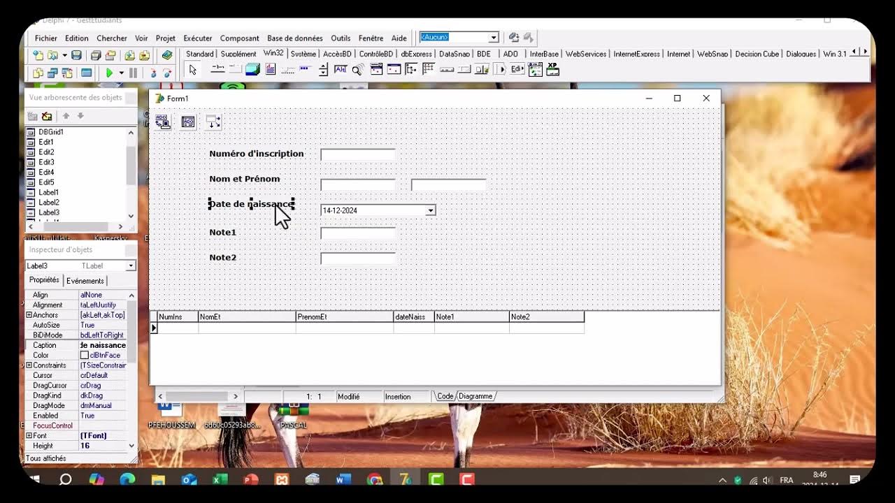 عمليات التحديث على جدول في محيط التطوير Delphi 7 - YouTube