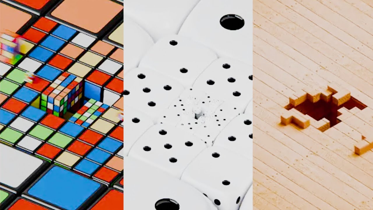 Satisfying Animations Compilation | Rubik's Cube, dices, tetris and ...