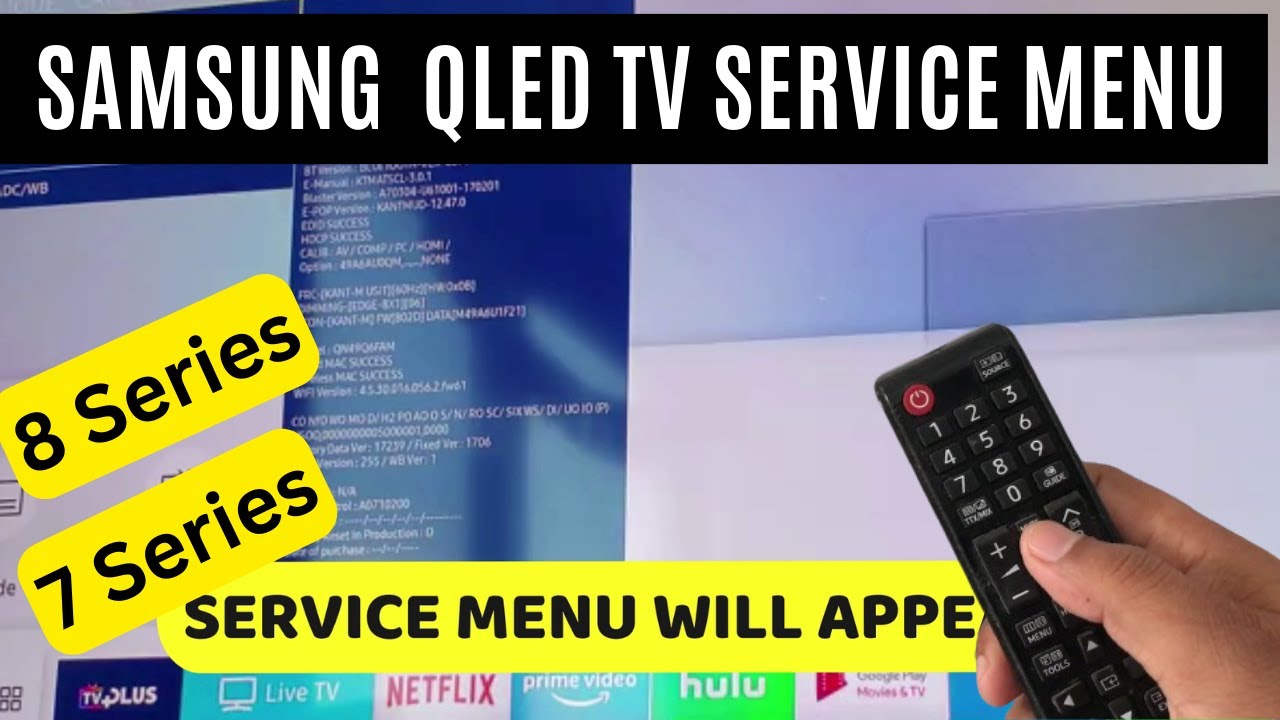 Samsung QLED TV Service Menu - YouTube