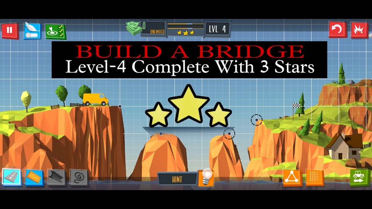 Level- 04, Build A Bridge (Complete solution with all 3 stars and with ...