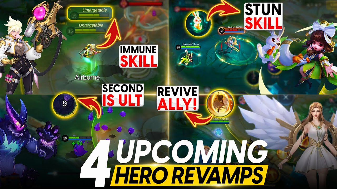 ALL 4 UPCOMING HERO RAVAMPS | KIMMY REVAMP | CHANG'E REVAMP | RAFAELA ...