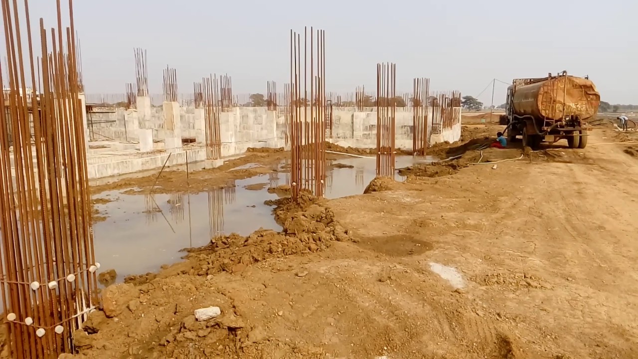 Construction & back filling with proper way of compaction - YouTube