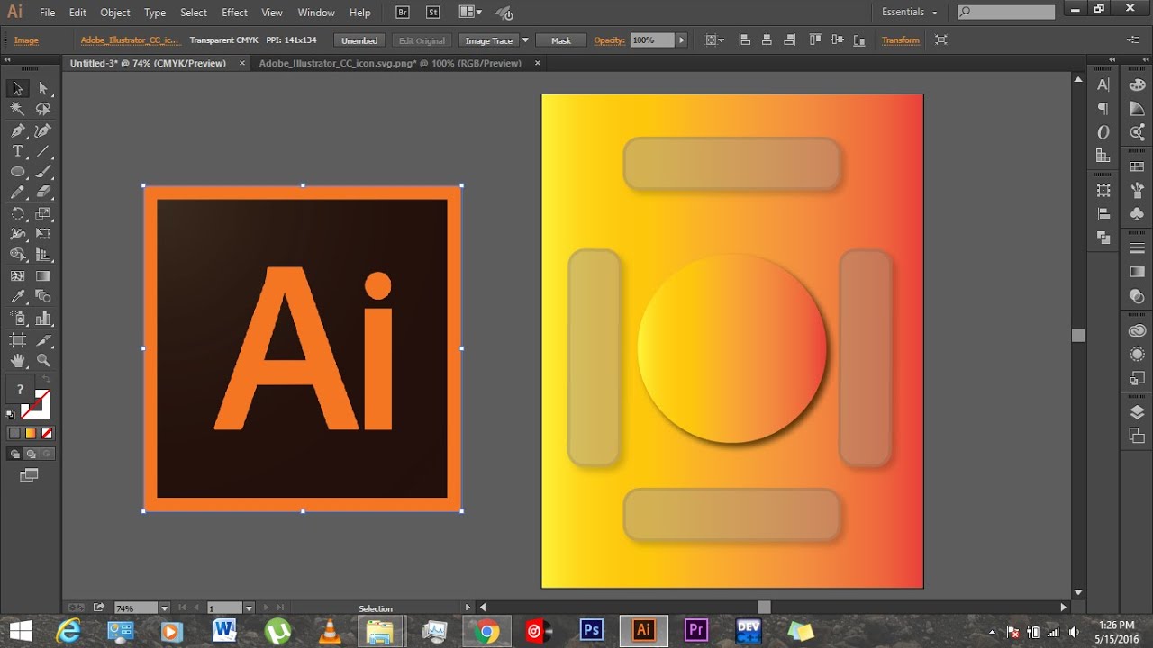 How to create transparent window effect in Adobe Illustrator CC (Ai ...