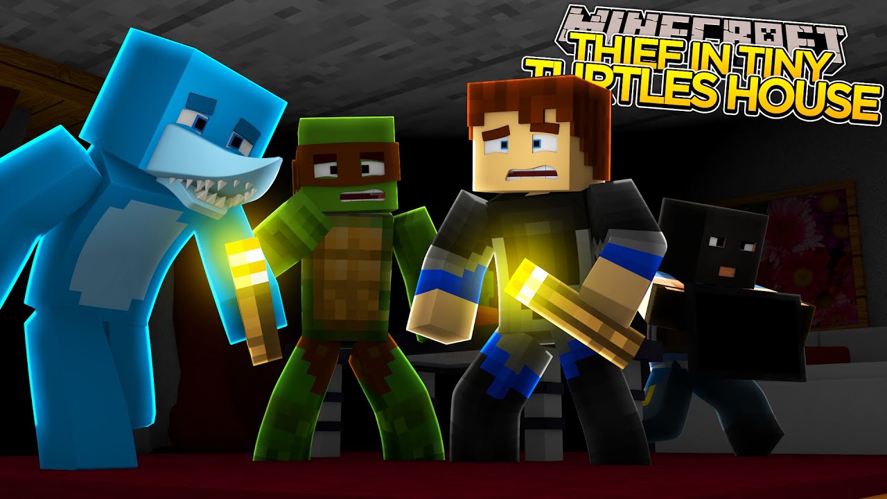 Minecraft - THIEF IN TINY TURTLES HOUSE!!! w/Tiny Turtle!!! - YouTube